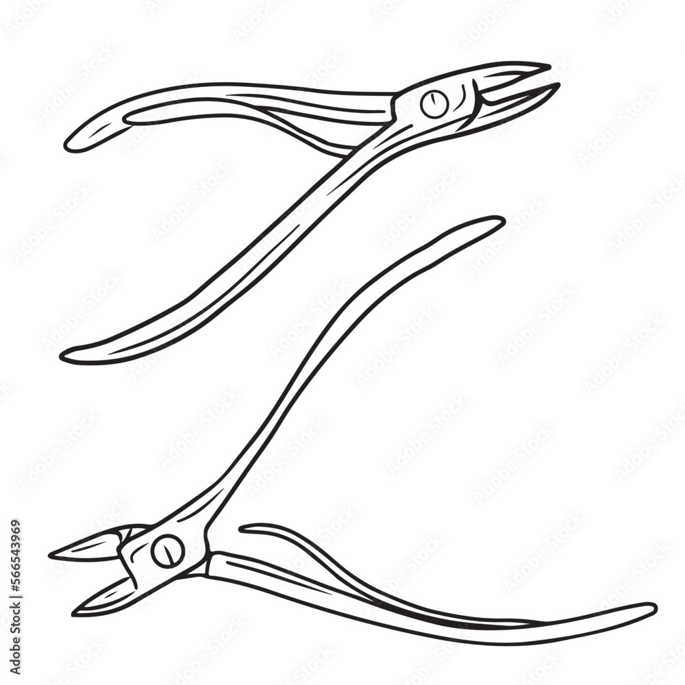 Vecteur Stock Realistic cuticle cutter in black isolated on white ...