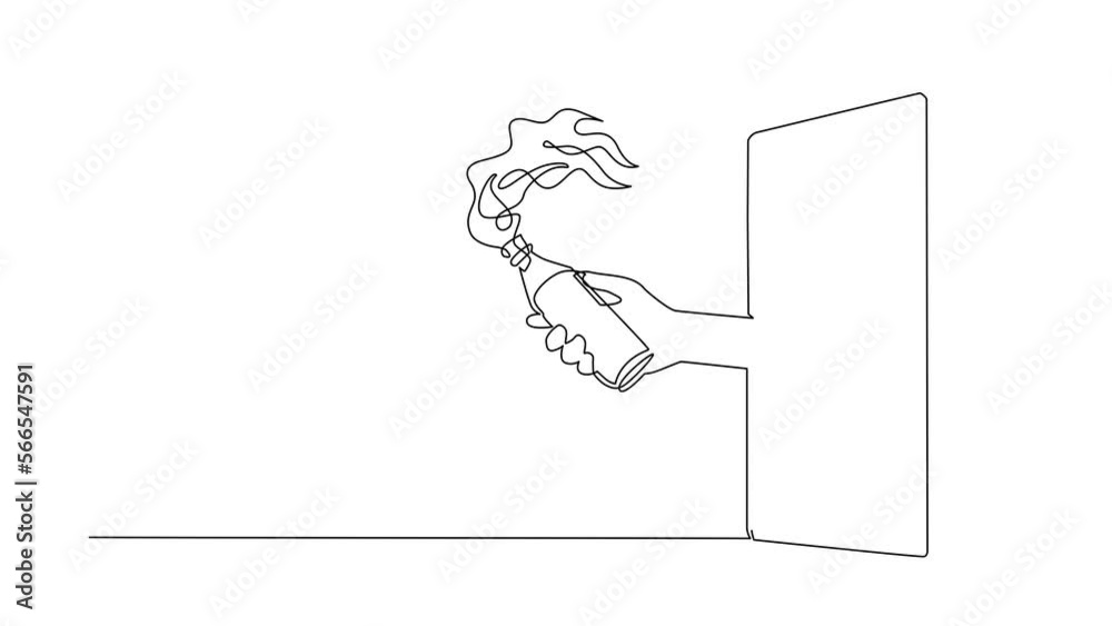 Vidéo Stock Self drawing animation of single line draw hand holding ...