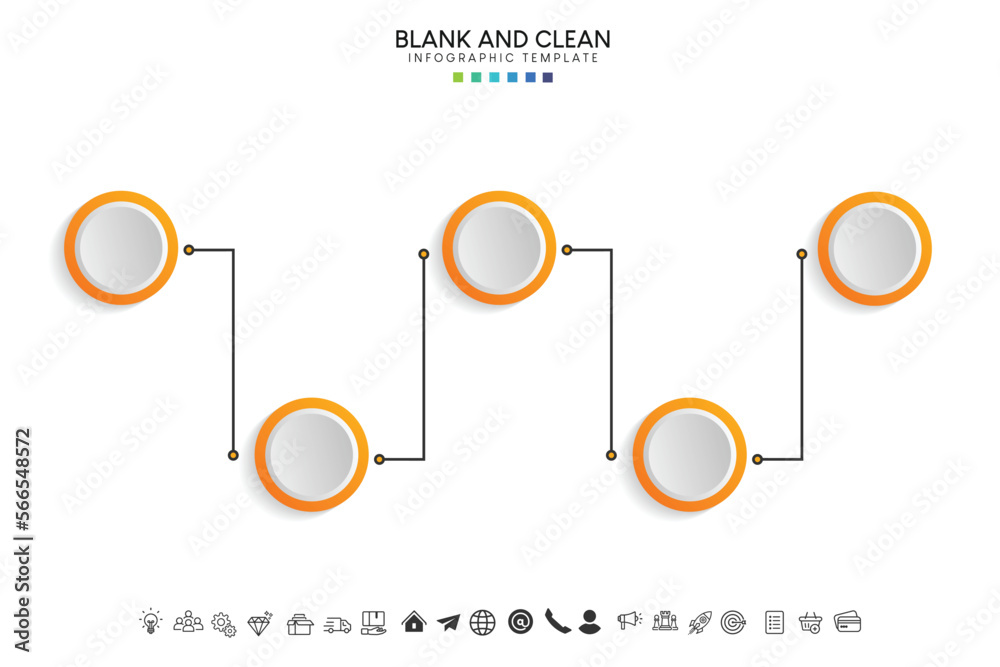 Blank and clean. Steps business data visualization timeline process ...