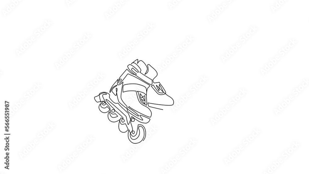 Self drawing animation of single line draw player hand holds ...