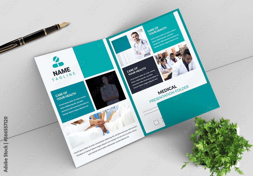 Medical Health Presentation Folder Design Template Stock Template ...