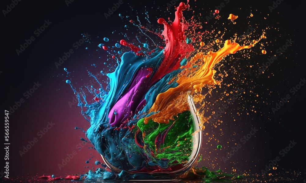 Color paint splashes abstract wallpaper and party flyer colorful ...