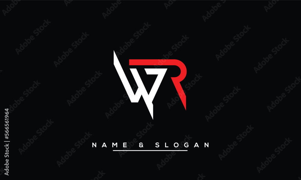 WR, RW, W, R Abstract Letters Logo Monogram Stock Vector | Adobe Stock