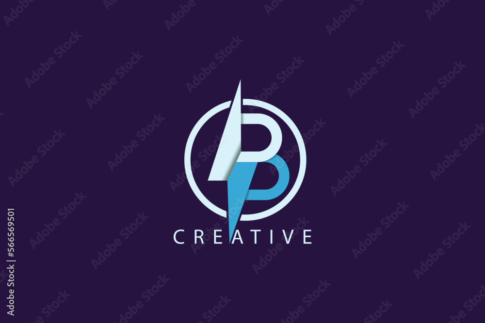 letter b bolt logo symbol icon vector designs Stock Vector | Adobe Stock