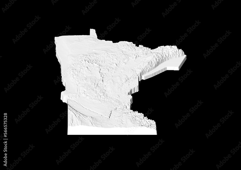 A map of Minnesota, Minnesota map in joyplot style. Minimalist poster ...