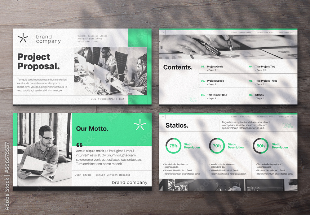 Project Proposal Business Layout Stock Template | Adobe Stock