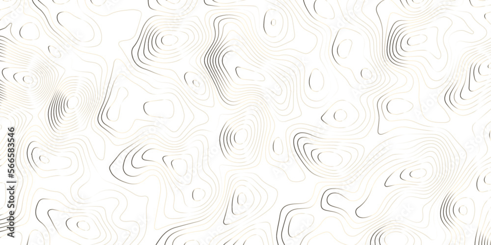 Abstract 3d Topographic map background with wave line. gradient ...