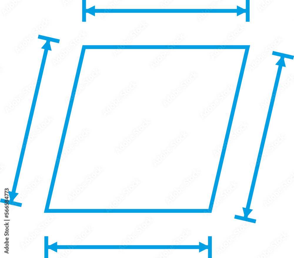 math chart with angles and dimension Stock Vector | Adobe Stock