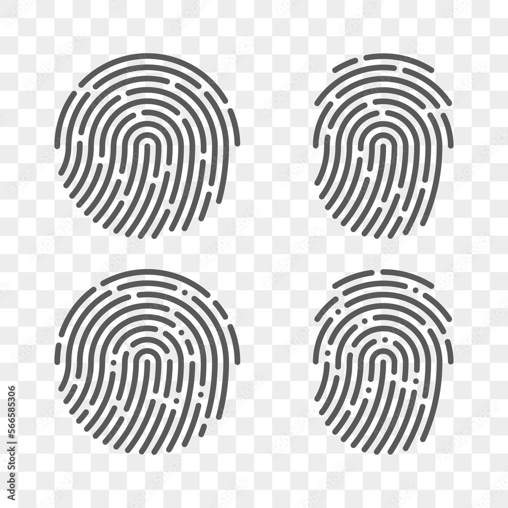 Fingerprint vector finger print logo icons Stock Vector | Adobe Stock
