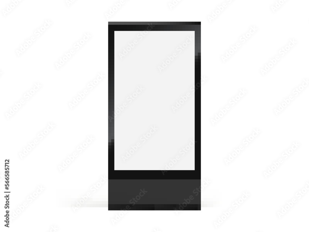 Totem sign mockup, vector lightbox or vertical city format billboard ...