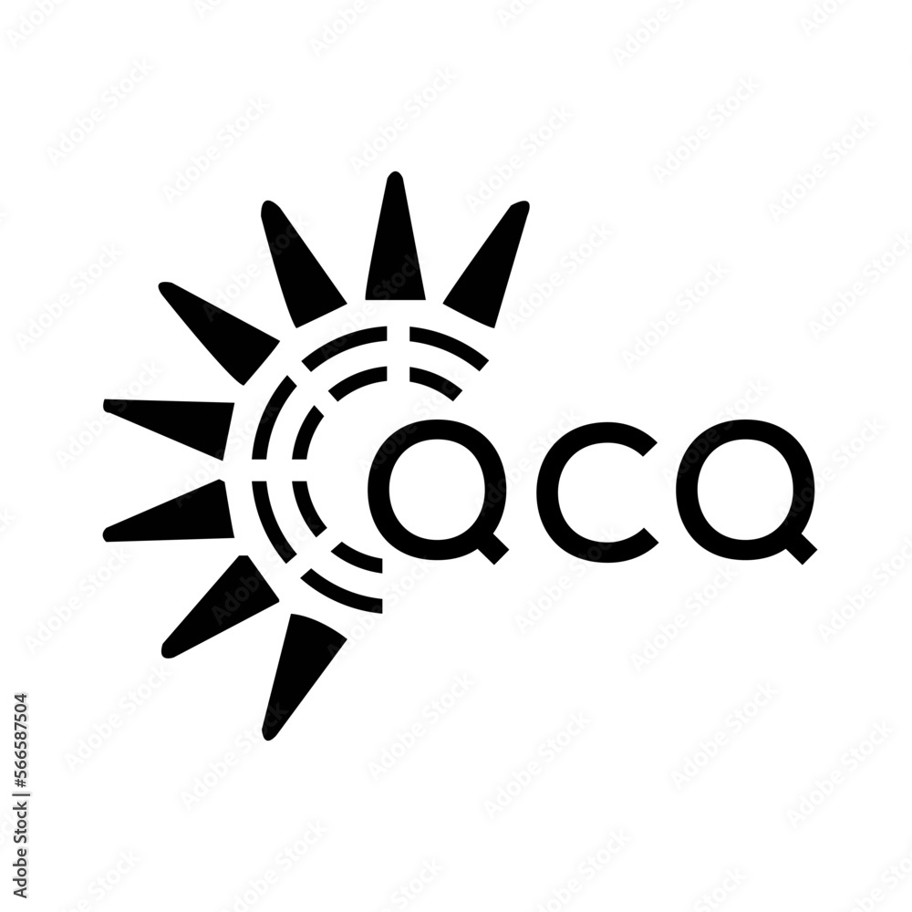 QCQ letter logo. QCQ image on white background and black letter. QCQ ...