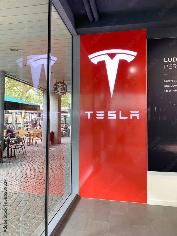 Tesla office, American company, electric car manufacturer Elon Musk ...