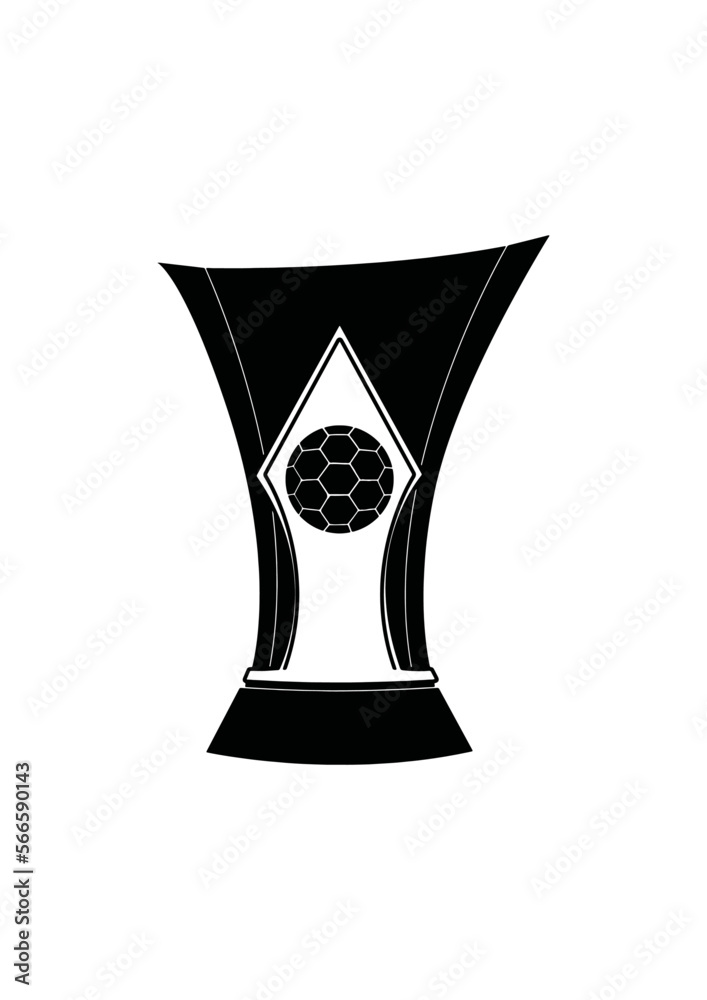 Taça Silhueta Vetor Ícone Copa de Futebol do Brasil Stock Vector ...
