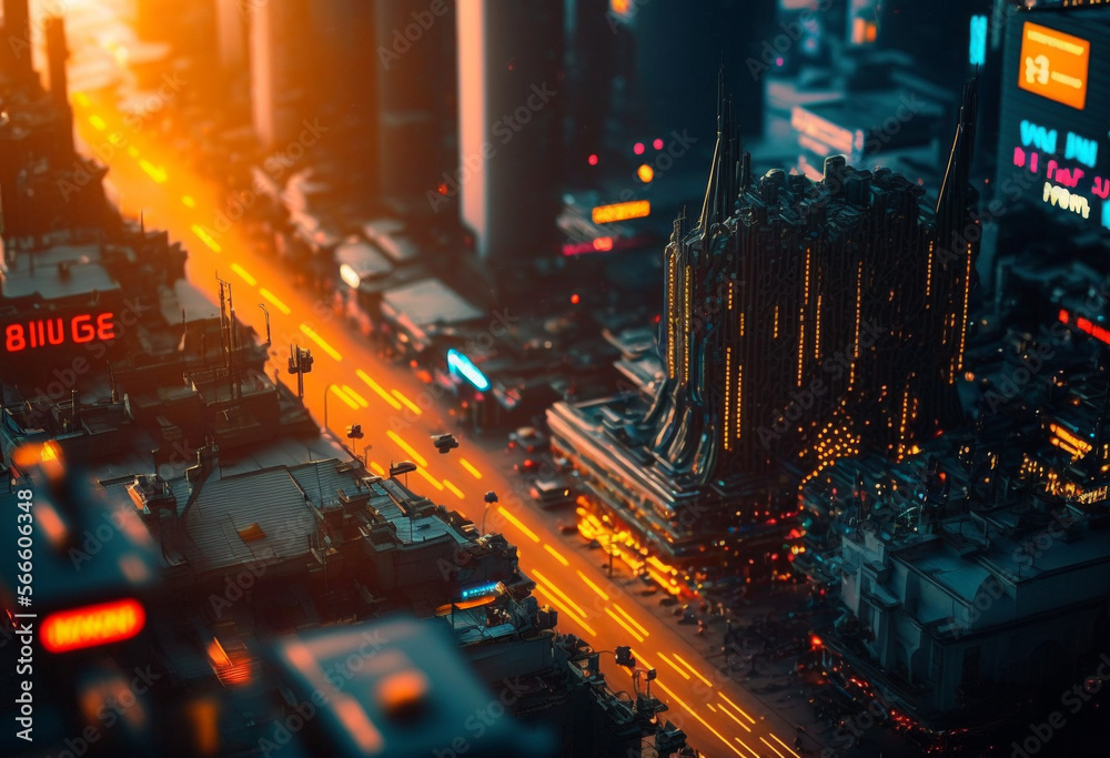Ai-Generated Render of a Futuristic Cyberpunk City: Exploring the ...