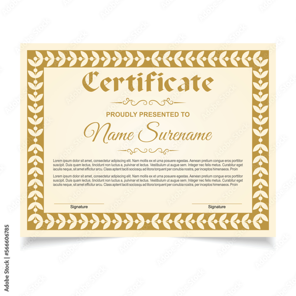 Islamic Arabic Arabesque Ornament Border Luxury Abstract Golden ...