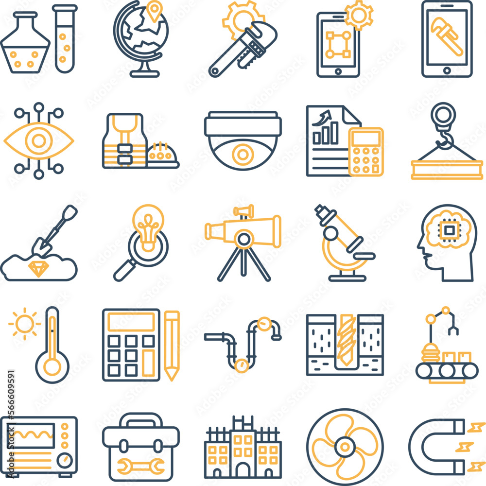 Engineering vector icons, architecture icons pack, construction vector ... Engineering vector icons, architecture icons pack, construction vector ...