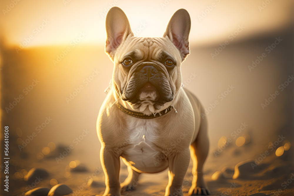 French Bulldog. Portrait of a French Bulldog dog. Dog portrait Stock ...