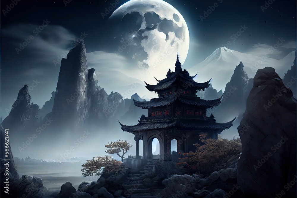 Fantasy Mountain Temple