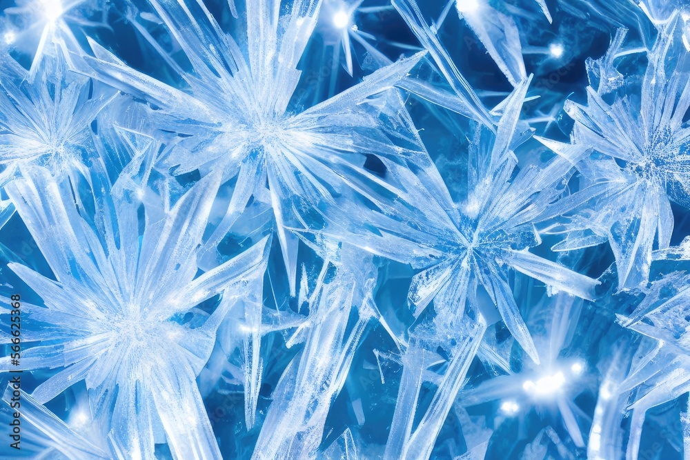 High-Resolution Image of Ice Crystals Texture Background, Showcasing ...
