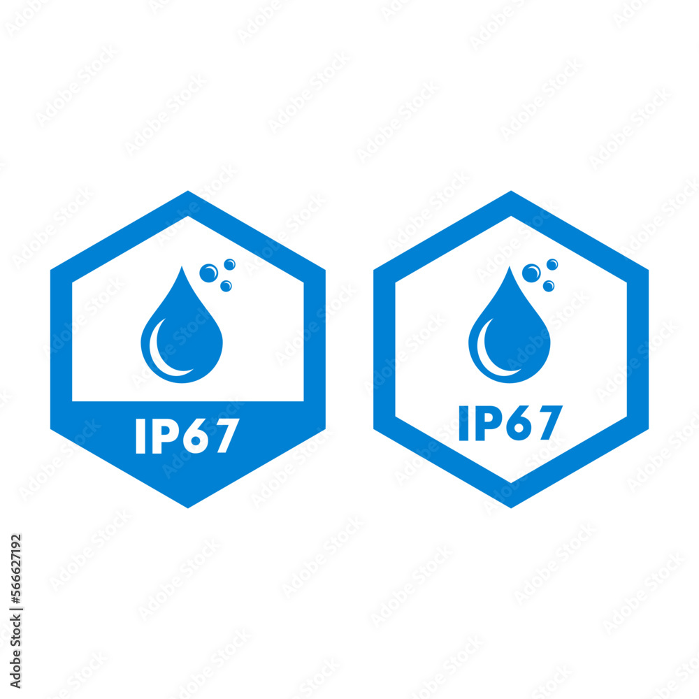 IP67 waterproof logo design badge Stock Vector | Adobe Stock