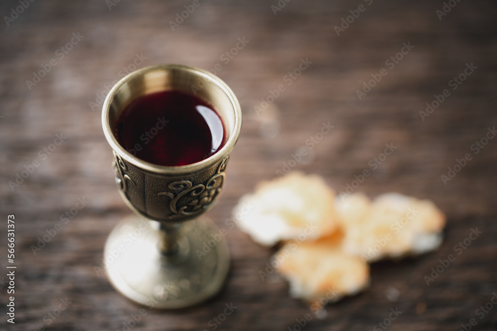 Concept of Eucharist or holy communion of Christianity. Eucharist is ...