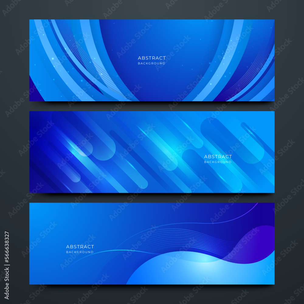 Abstract blue banner background. Technology abstract banner design ...