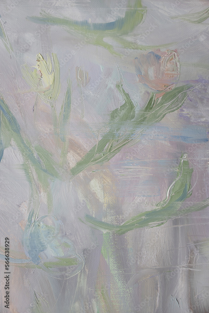 Pale wallpaper with subtle soaring flowers. Pastel color wallpaper with ...