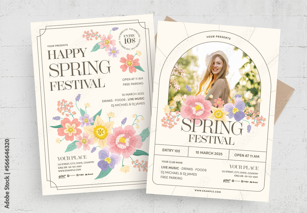 Spring Festival Flyer Template