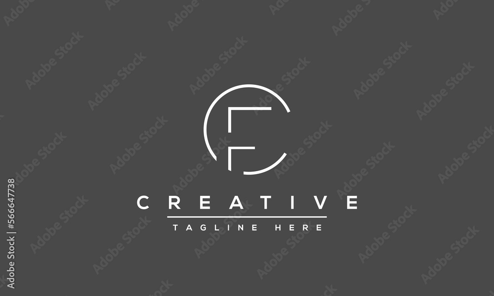 CF Alphabet letter icon logo, CF FC monogram illustration symbol. Stock ...