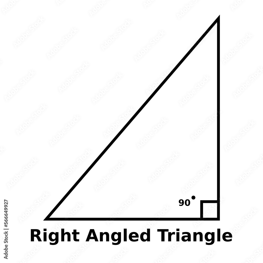 Simple Monochrome Vector Graphic Of A Right Angled Triangle This Is A