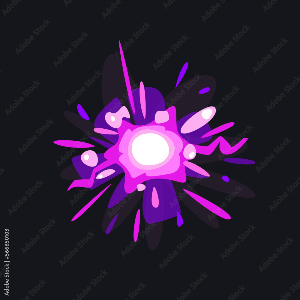 Vetor de Pink energy blast vector illustration. Cartoon drawing of ...