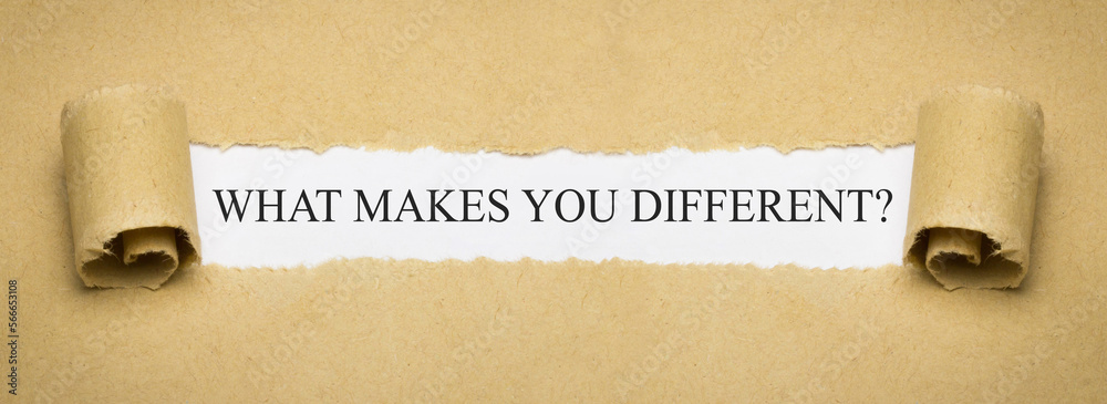 What Makes You Different? Stock Photo | Adobe Stock