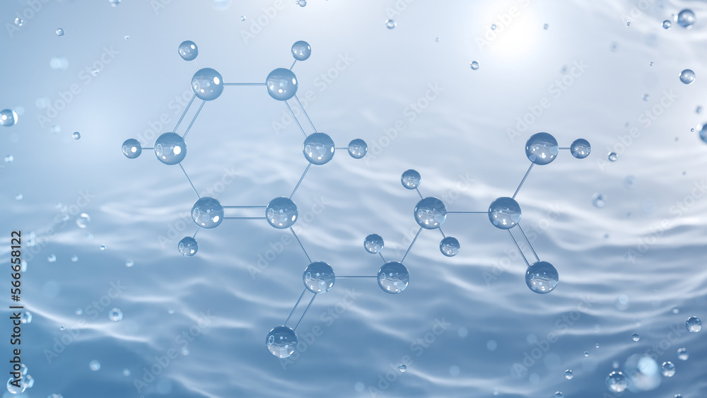 hippuric acid molecular structure, 3d model molecule c9h9no3 ...