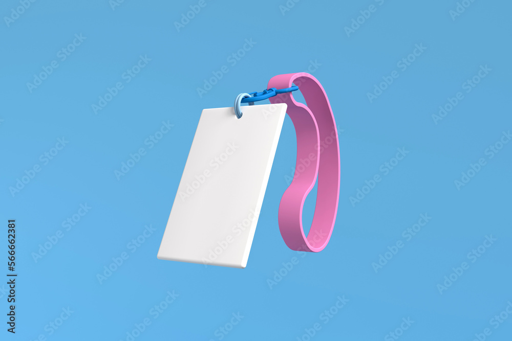 Badge icon with pink ribbon in cartoon style for web design. The ...