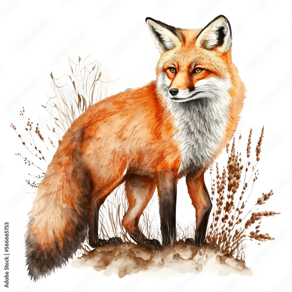 How To Draw A Realistic Sitting Fox