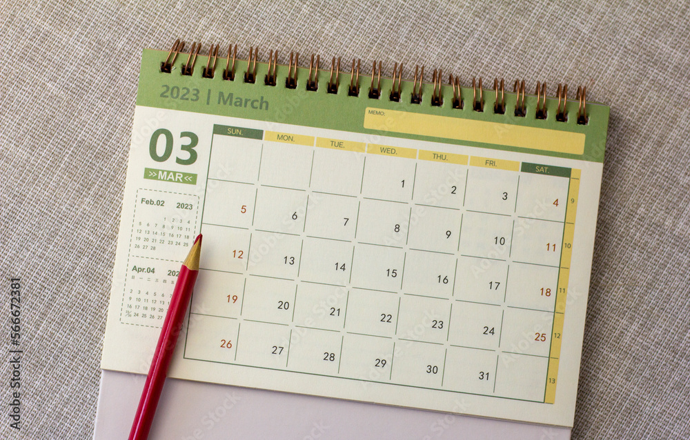 Hello spring.Calendar for March 2023.Desktop calendar for planning ...