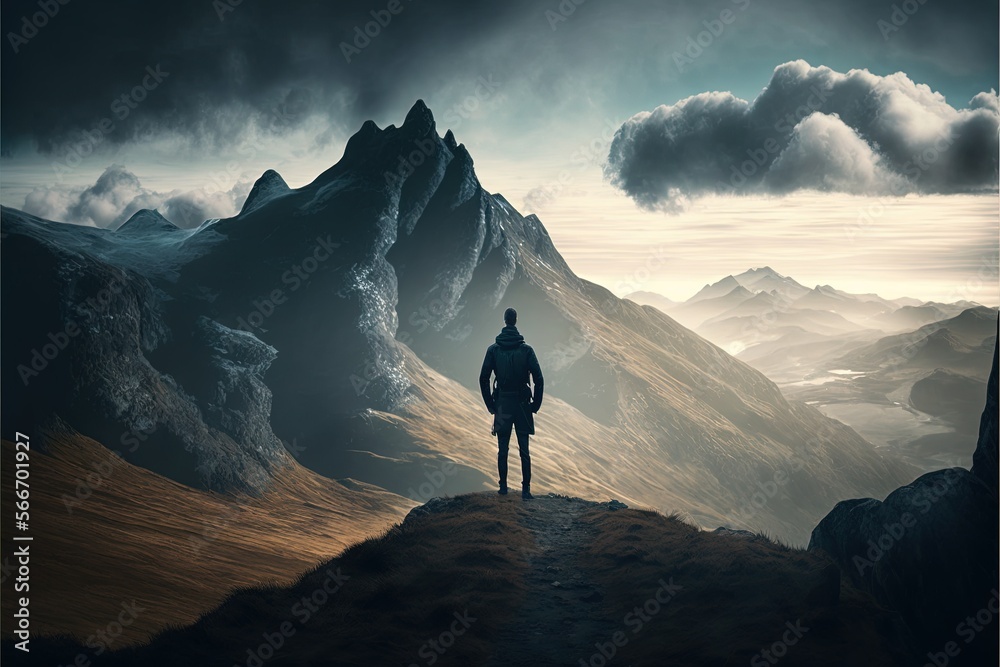 Majestic mountains, scenic landscape, wallpaper, painting, explore ...