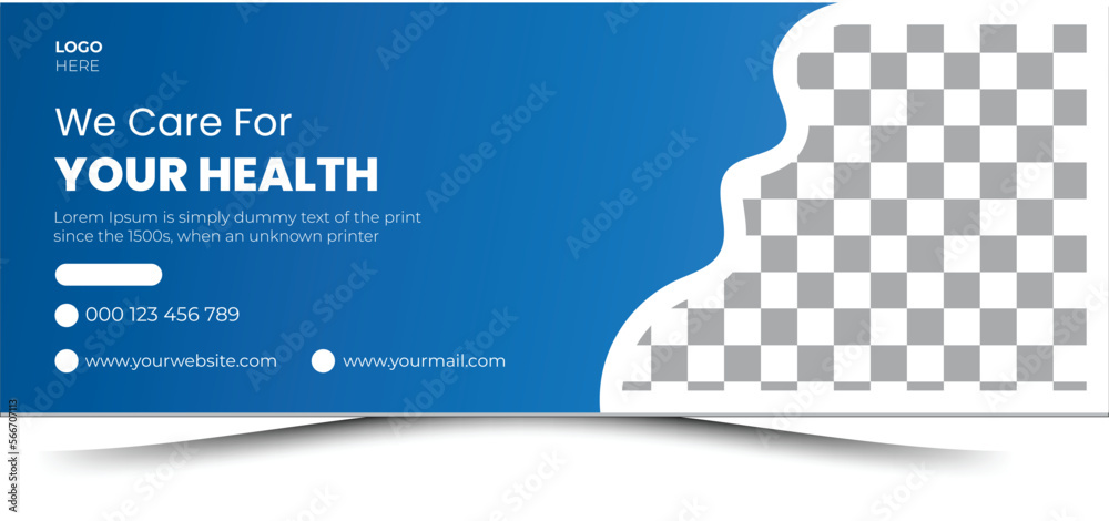 vector card. Medical Treatment Health Care, Facebook Cover and Social ...