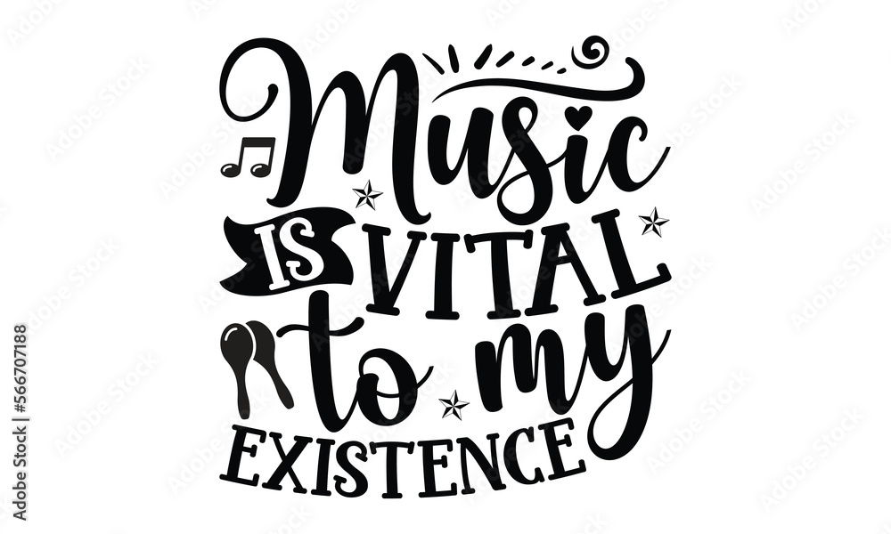 Music Is Vital To My Existence- Singer t shirts design, Hand drawn ...