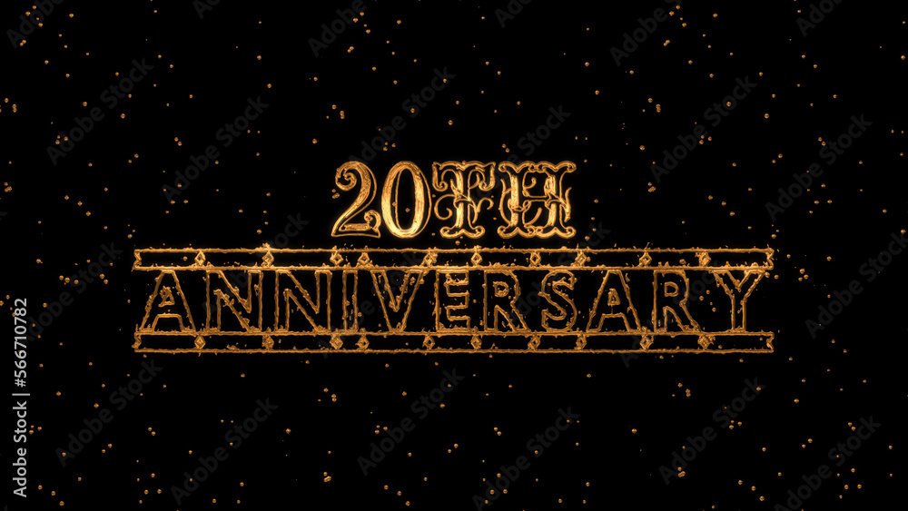 Gold Text Color. Poster template for celebrating 20 th Anniversary ...