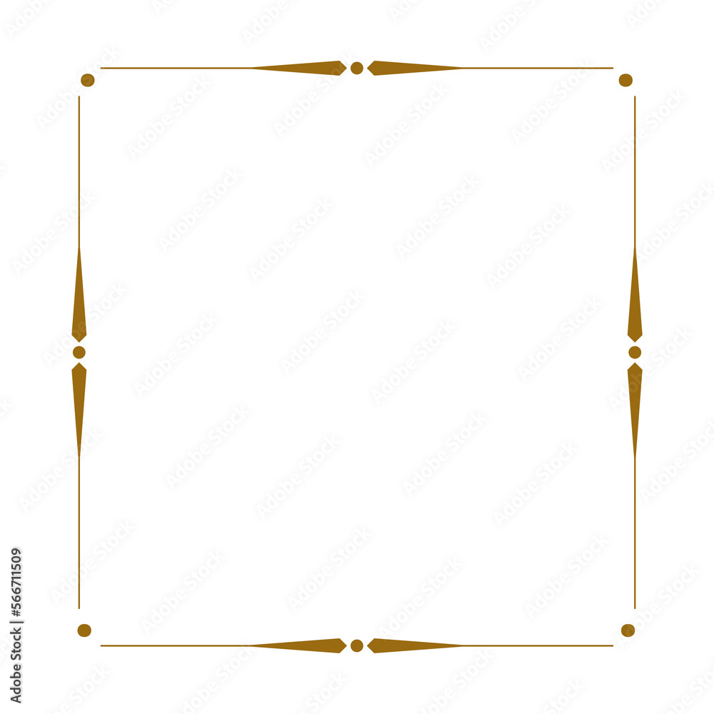 Simple and floral frame and square border Stock Illustration | Adobe Stock