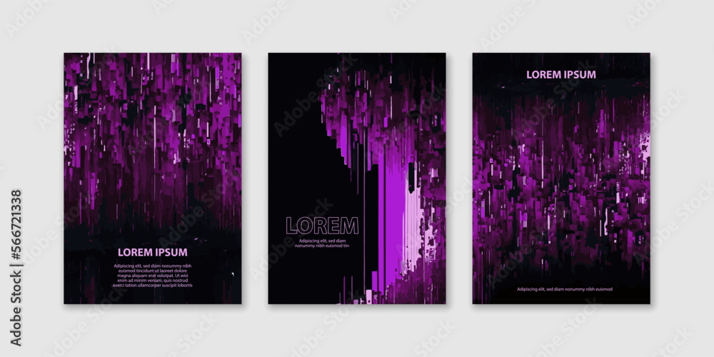 Modern technology abstract Cover Design set. Cover Design template for ...