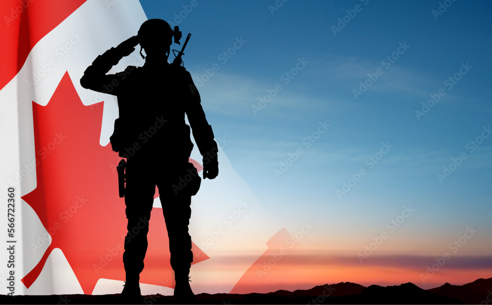 Canadian Soldiers Saluting