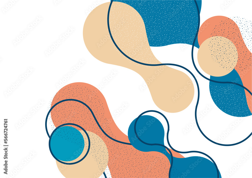 Vetor de Abstract overlay shapes. Wavy shapes, flowing elements, flow ...