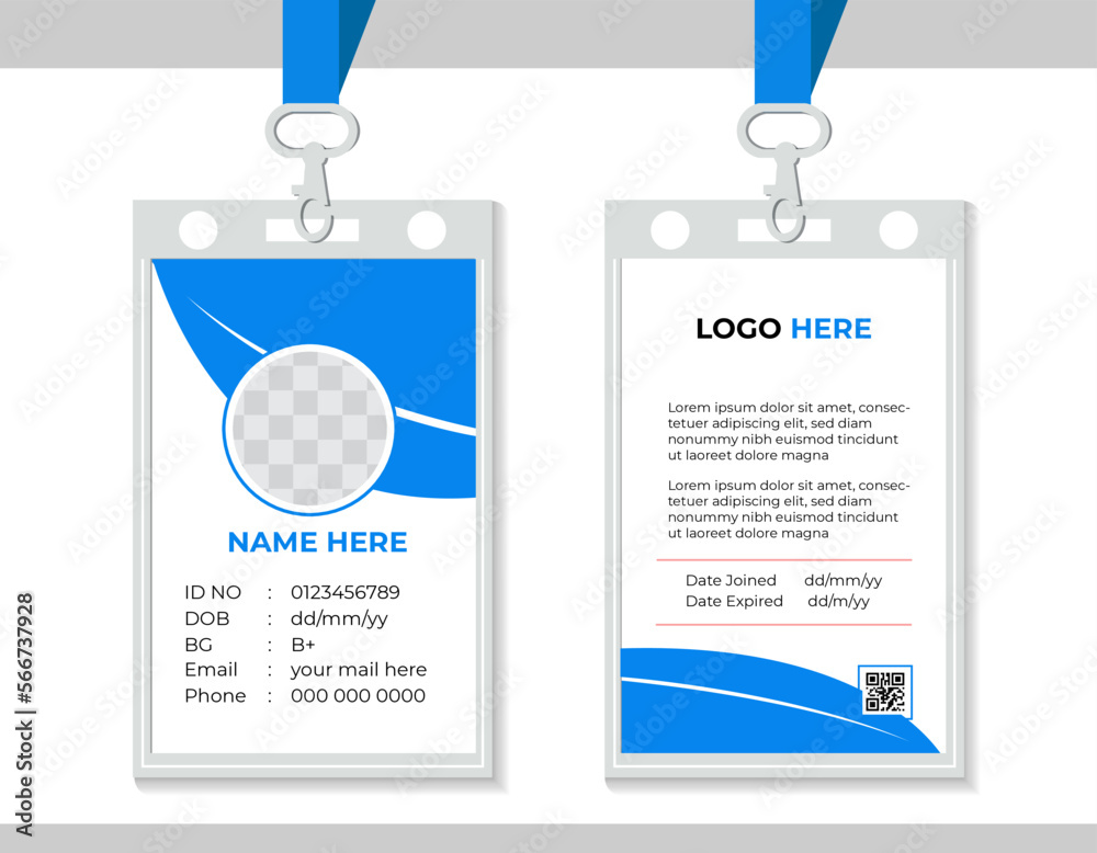 ID Card Layout with Yellow Accents, Modern and creative corporate ...