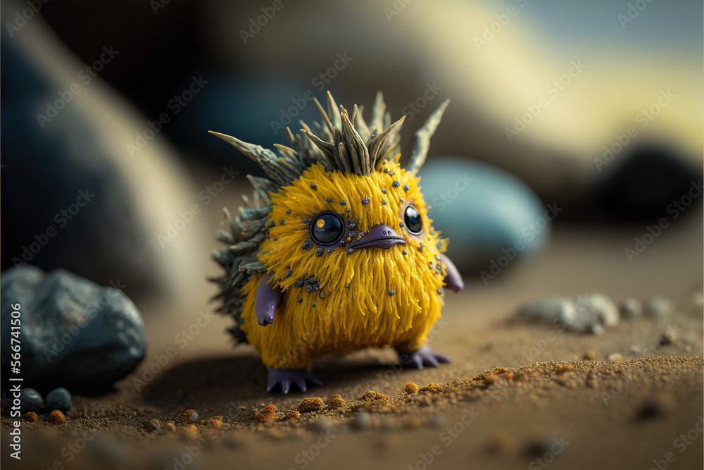 Yellow minion - Mini creatures series - Miniature Yellow creature ...