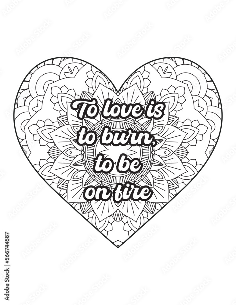 Heart Mandala flower for adult coloring book.Coloring for adults and ...