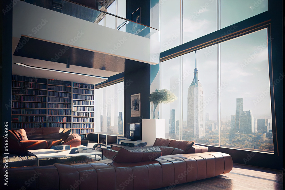 The new york ultra modern cyber futuristic interior studio apartment ...