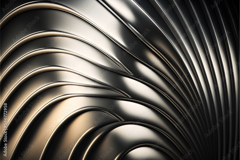 a computer generated image of a spiral design in gold and silver, with ...