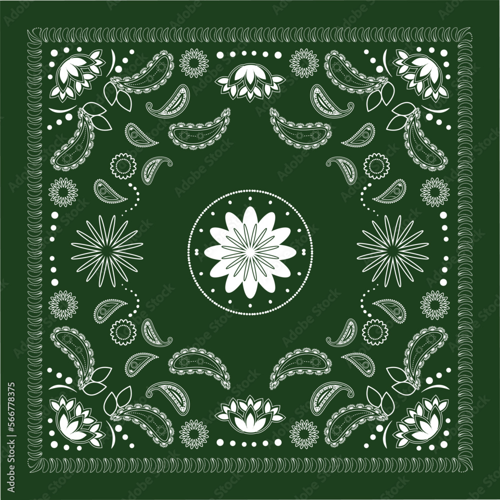 Green Bandana Pattern